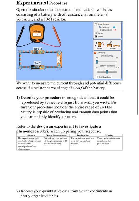 solved experimental procedure open the simulation and