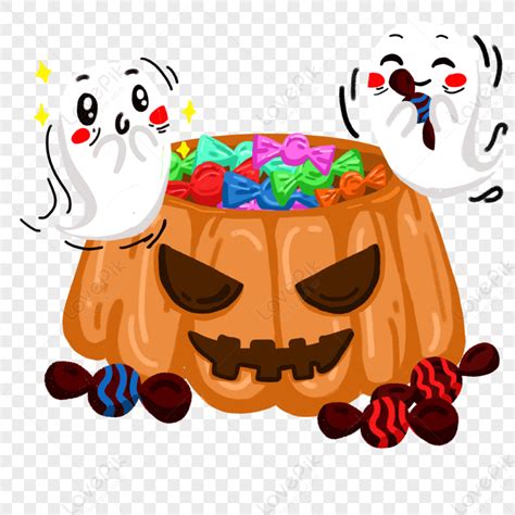 손으로 그려진 된 할로윈 사탕 유령 요소 사탕 일러스트 오 일러스트 흰색 일러스트 Png 일러스트 무료 다운로드 Lovepik