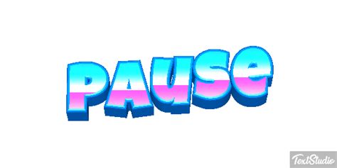 pause word animated logo designs