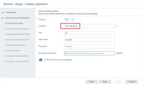VMware VCSA Appliance Restore Virtualization Howto