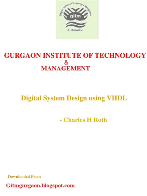 Digital Systems Design Using Vhdl H Roth Pdf Pdf