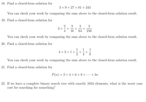 Solved Find A Closed Form Solution For Chegg