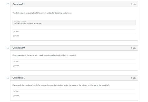 Solved Question 9 1 Pts The Following Is An Example Of The