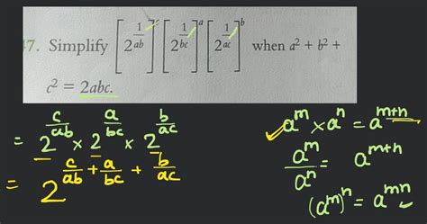 17 Simplify [2ab1 ]c[2bc1 ]a[2ac1 ]b When A2 B2 C2 2abc Filo