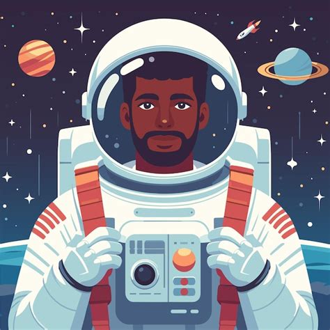 Premium Vector Vector Astronaut Space Exploration Illustration