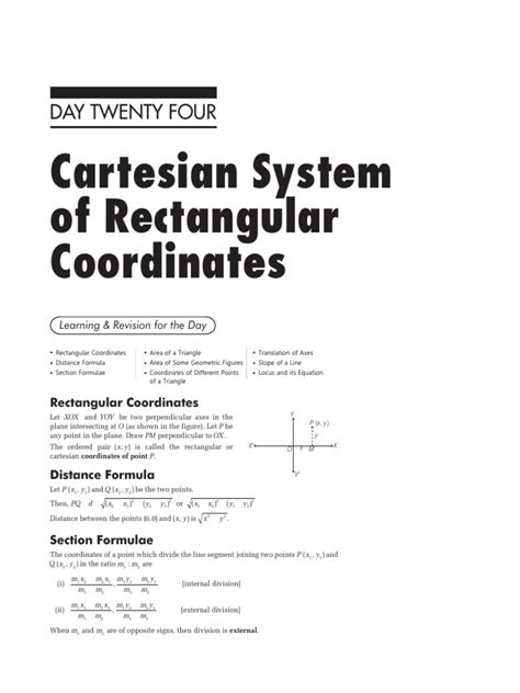 Cartesian System Of Rectangular Coordinates Pdf Coordinate System Cartesian Coordinate System