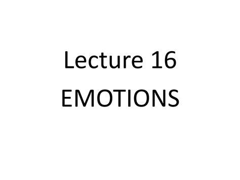Solution Emotion Lecture 16 Studypool