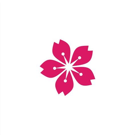 Sakura Blossom Template Free Vector Vectorstock