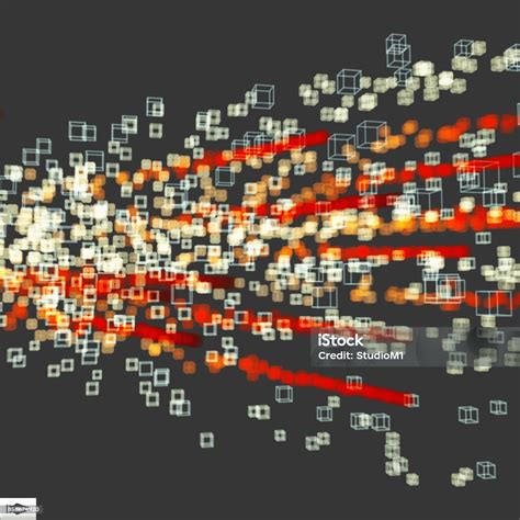 Array With Dynamic Emitted Particles Abstract Dynamic Background Bokeh