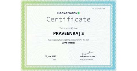 Praveen Raj On Linkedin Hackerrank Skill Certificate