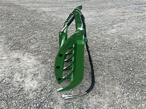 60″ Compact Tractor Root Rake Clam Grapple Fits John Deere Loader