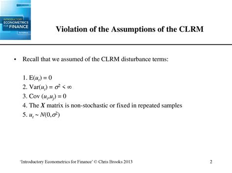 classical linear regression model assumptions and diagnostics ppt