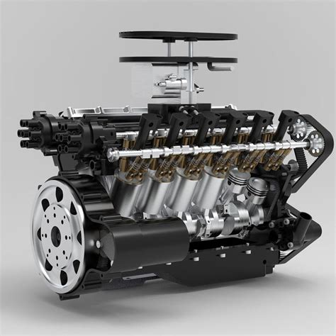 Enjomor V12 Engine Gs V12 72cc Dohc 4 Stroke 12 Cylinder 48 Valve Wate