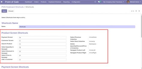 Odoo Pos Keyboard Shortcuts Pos Keyboard Shortcuts
