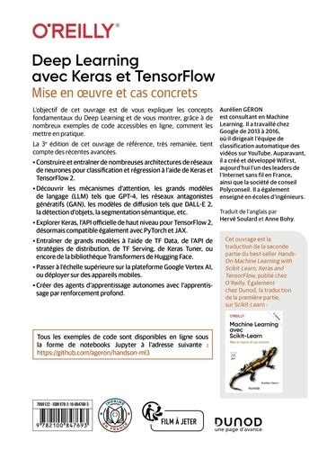 Deep Learning Avec Keras Et Tensorflow Mise En De Aurélien Géron Grand Format Livre