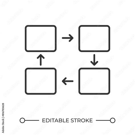 Pdca Linear Icon Flowchart Icon Plan Do Check Act Methodology Iterative Business Process