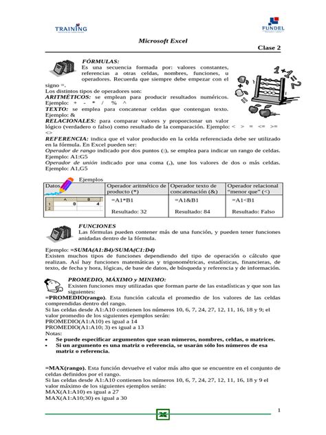 clase 2 de curso basico de excel pdf microsoft excel informática