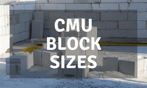 Cmu Block Sizes Real Estimate Services