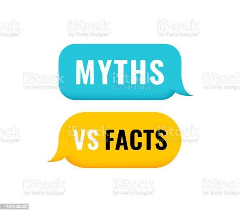 신화 Vs 사실 3d 기하학적 메시지 거품 비즈니스 뉴스 및 저널리즘을 위한 배너 디자인 벡터 그림 1에 대한 스톡 벡터 아트 및 기타 이미지 Istock