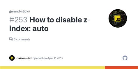 how to disable z index auto · issue 253 · garand sticky · github