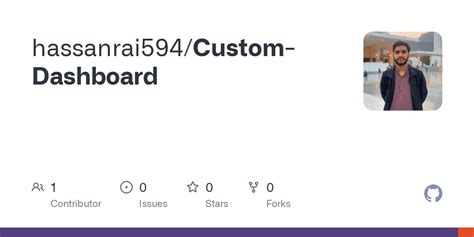 GitHub Hassanrai Custom Dashboard
