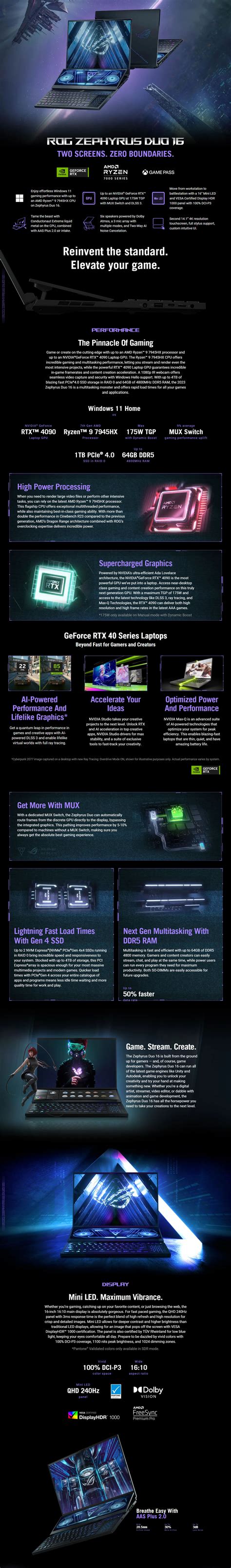 Asus ROG Zephyrus Duo In WQXGA Hz R HX RTX TB SSD