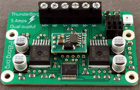 thunderborg powerful motor controller mounted to your raspberry pi