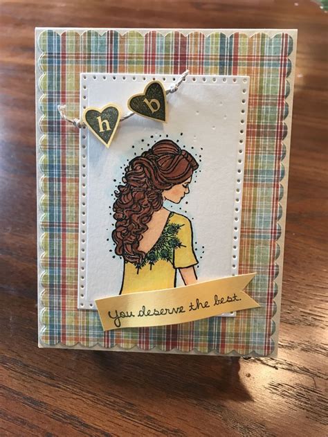 unity stamp “you deserve the best” stamped on watercolor paper colored with copic markers heart