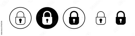 Vetor De Lock Icon Vector Illustration Padlock Sign And Symbol