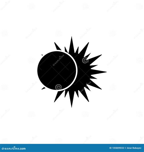 Solar Eclipse Icon Elements Of Space Icon Stock Vector Illustration Of Circle Design 105809033