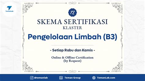 Sertifikasi Pengelolaan Limbah B PLB TemanLab