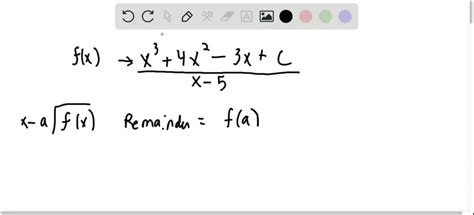 solved find the constant c such that the denominator will divide evenly
