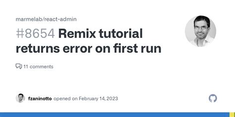 Remix Tutorial Returns Error On First Run Issue Marmelab React Admin GitHub