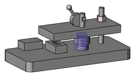 Three Dimensional Assembly Model Of Fixture A Tongs 1 B Tongs 2 Download Scientific