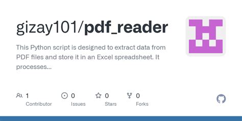 Github Gizay101pdfreader This Python Script Is Designed To Extract Data From Pdf Files And
