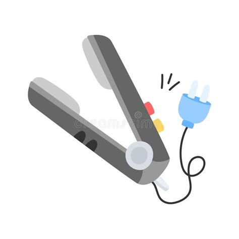 A Hand Drawn Icon Of Hair Straightener In Editable Style Stock Illustration Illustration Of