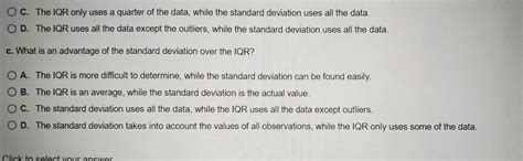 Solved The Standard Deviation The Range And The Chegg