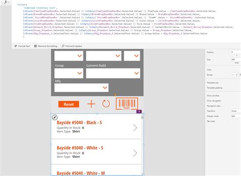 sharepoint how to filter a gallery via a drop down selection fed by a