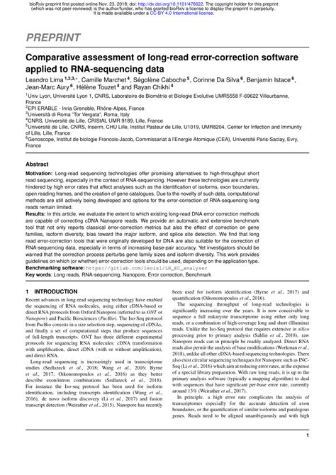 pdf comparative assessment of long read error correction software