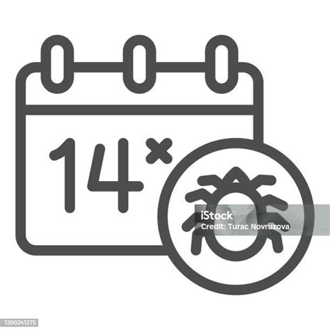 달력 및 기생충 곤충 라인 아이콘 해충 방제 개념 흰색 배경에 세계 해충 방제 인식 일 기호 모바일에 대한 윤곽 스타일에 버그 아이콘달력 벡터 그래픽 건강관리와 의술에 대한