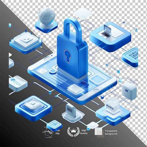 Lock Isolated On Transparent Background Premium AI Generated PSD