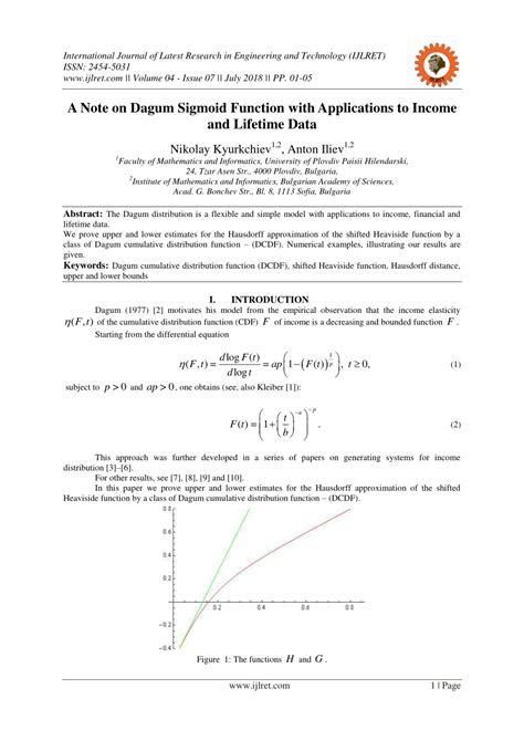 (PDF) A Note on Dagum Sigmoid Function with Applications to Income and ...