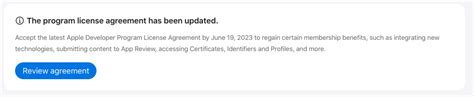 Accepting Updates To The Apple Developer Program License Agreement