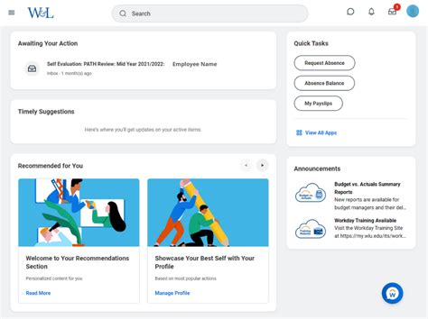 New Workday User Interface Washington And Lee University