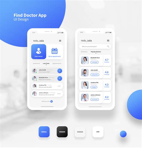 find doctor app ui design behance