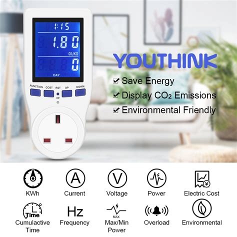 8 Modes Lcd Display Electricity Usage Monitor Powe Vicedeal
