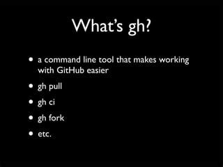 Implementing A Command Line Client To GitHub In Go PPT