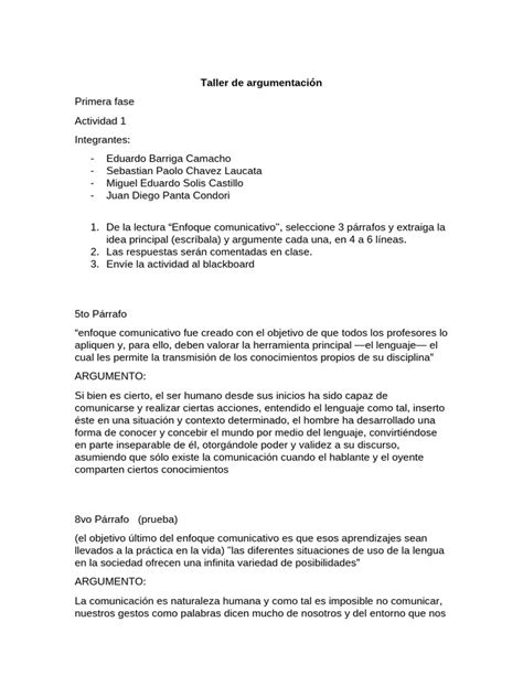 Primera Fase Actividad 1 Argumentación Pdf