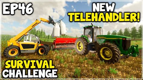 New Telehandler Purchase Fs22 Survival Challenge Episode 46 Youtube