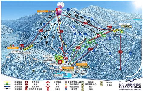 长白山滑雪场平面图长白山滑雪场南山滑雪场大山谷图库